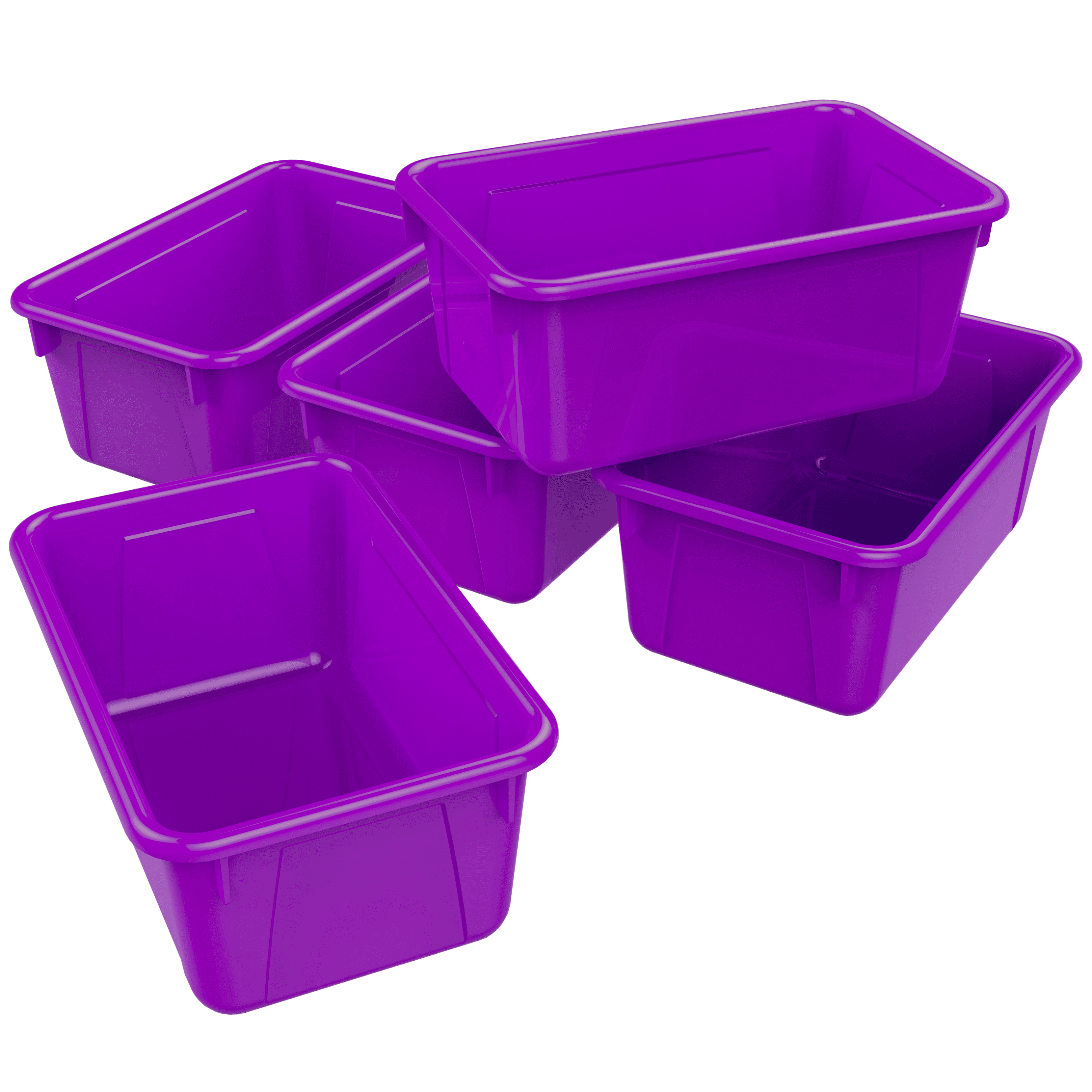 Pen+Gear Plastic Desktop Organizer Cubby Bin, Purple Peony, 5-Pack ...