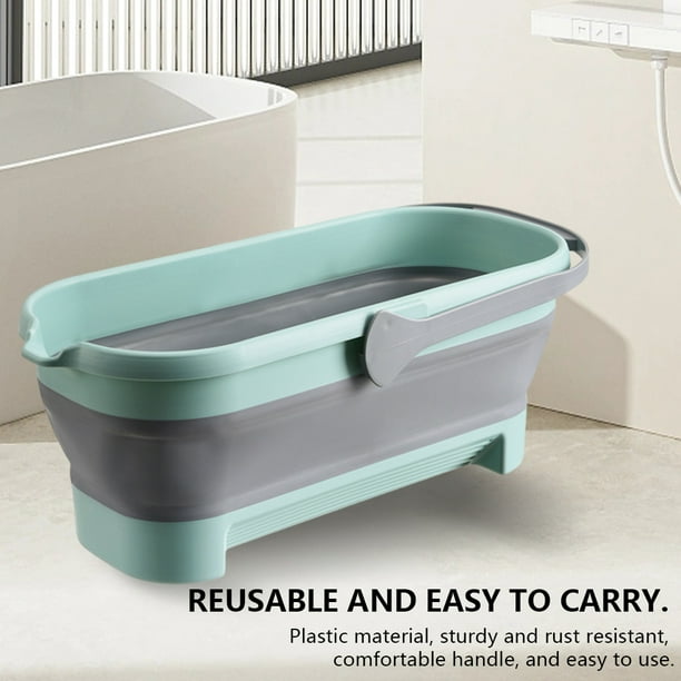 Clairlio Rectangular Fishing Bucket Foldable Plastic Washing Basin Home ...