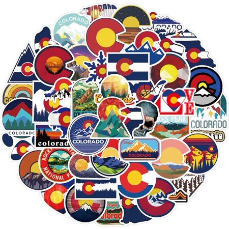 Colorado Stickers (50 Pcs), Travel Vinyl Decal, Waterproof Sticker Pack ...