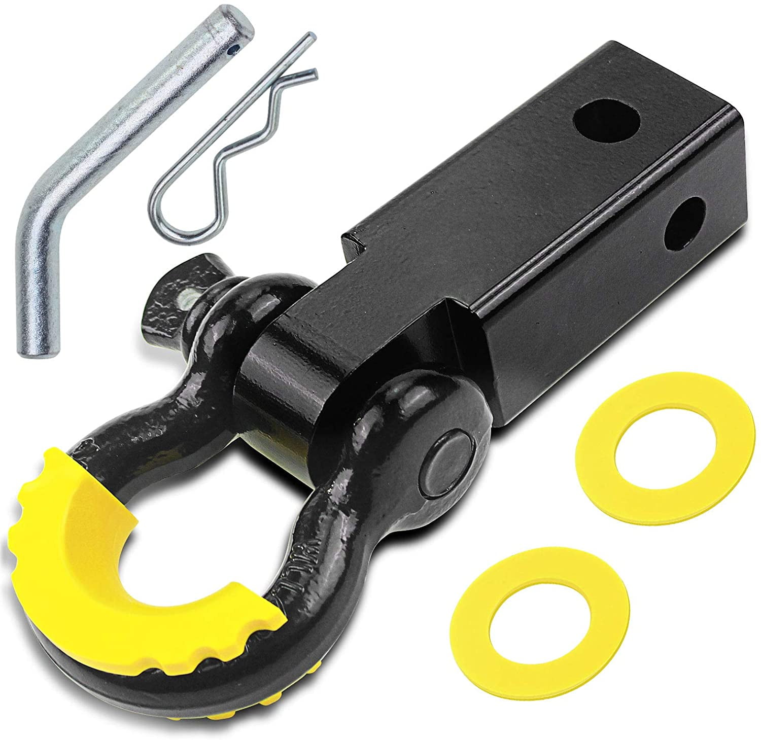 Shackle Hitch Receiver 2 inch 41918 Lb Break Strength Black Powder Coat ...