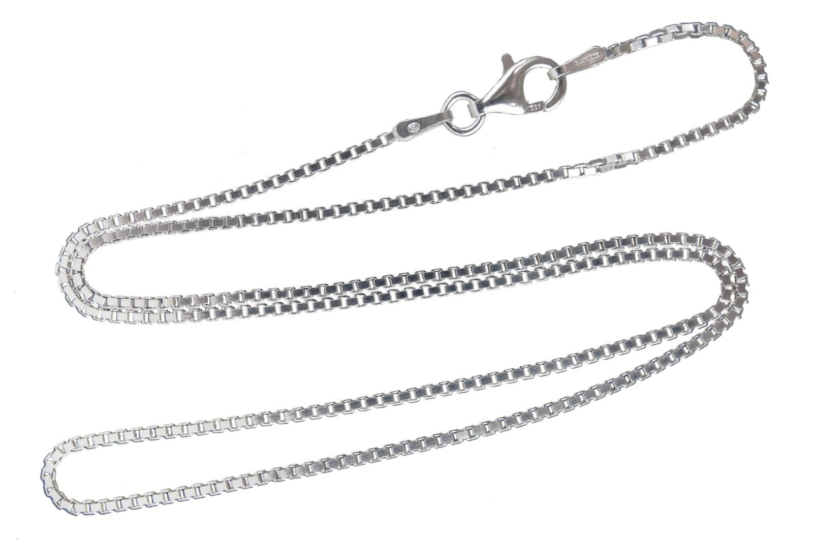 Sterling Silver BOX Chain Necklace 925 Italy 1.2mm 16", 18", 20", 22 ...