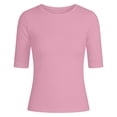 bravefron Slim Fit Mid Length Sleeve T Shirt Soft Basic Round Neck Top ...
