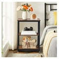 TiaGOC Tall End Side Table, 30" Height Nightstand with 3-Tier Storage ...