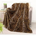 Cozy Leopard Print Fleece Throw Blanket - Super Soft, Double-Sided ...