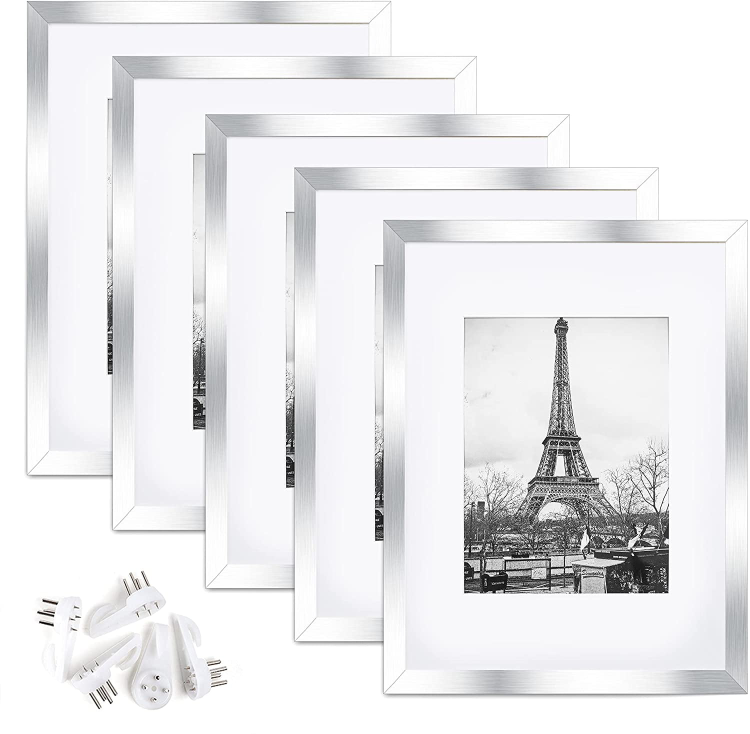 9x12 Picture Frame Set of 5,Display Pictures 6x8 with Mat or 9x12 ...