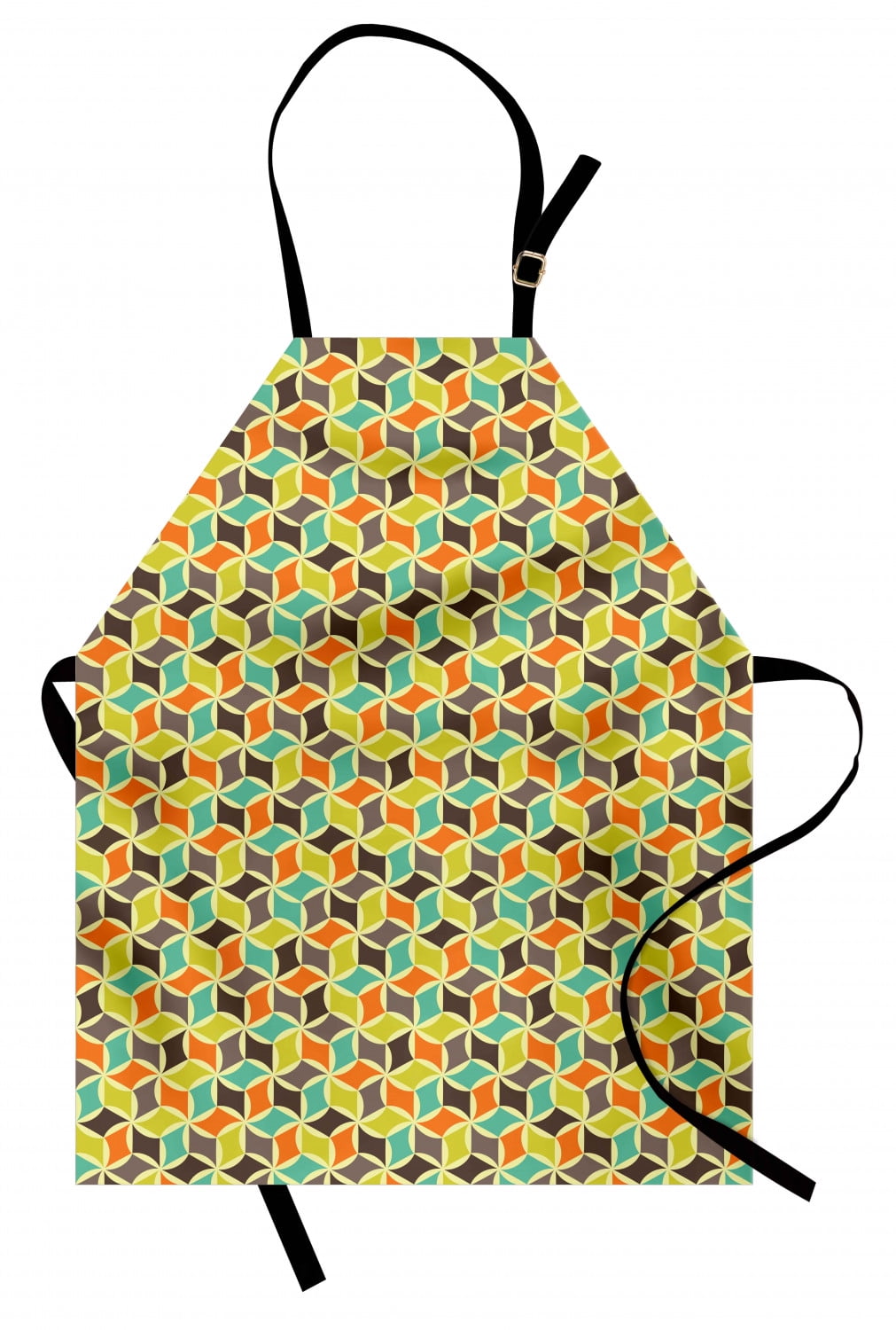 Colorful Apron Retro Hipster Fashion Geometrical Abstract Shapes in ...