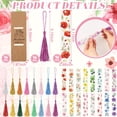 16 Set Flower Bookmark Gifts For Women Clear Floral Bookmarks With ...