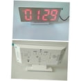 BESTYASH Slim White LED Large Screen Alarm Clock with Mirror Design ...