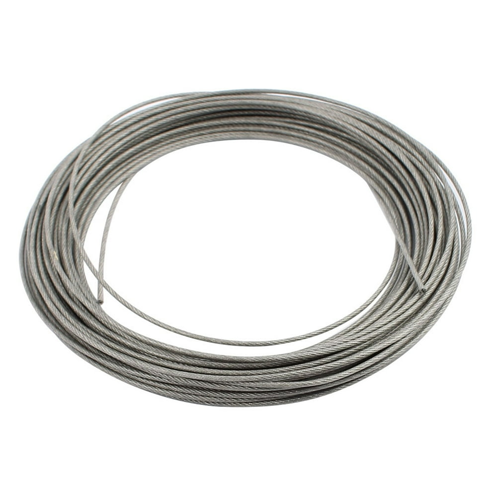 10M Length 1.2mm Dia Plastic Coated Flexible Steel Wire Cable Rope ...