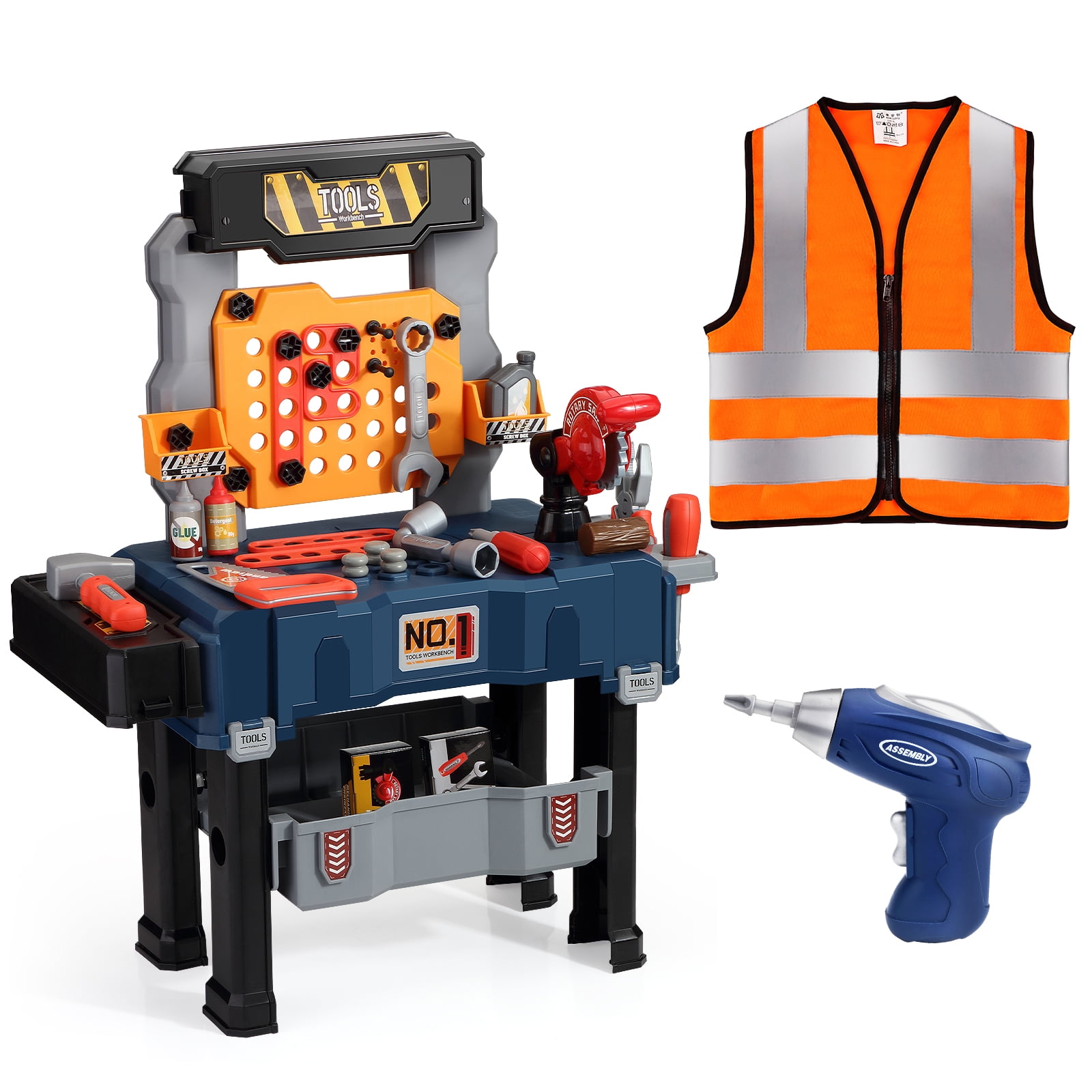 Eohemeral Kids Tool Bench with Realistic Tools and Electric Drill ...