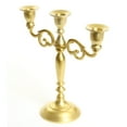 Koyal Wholesale 3 Arm Metal Candelabra Gold Candle Holder Centerpiece ...