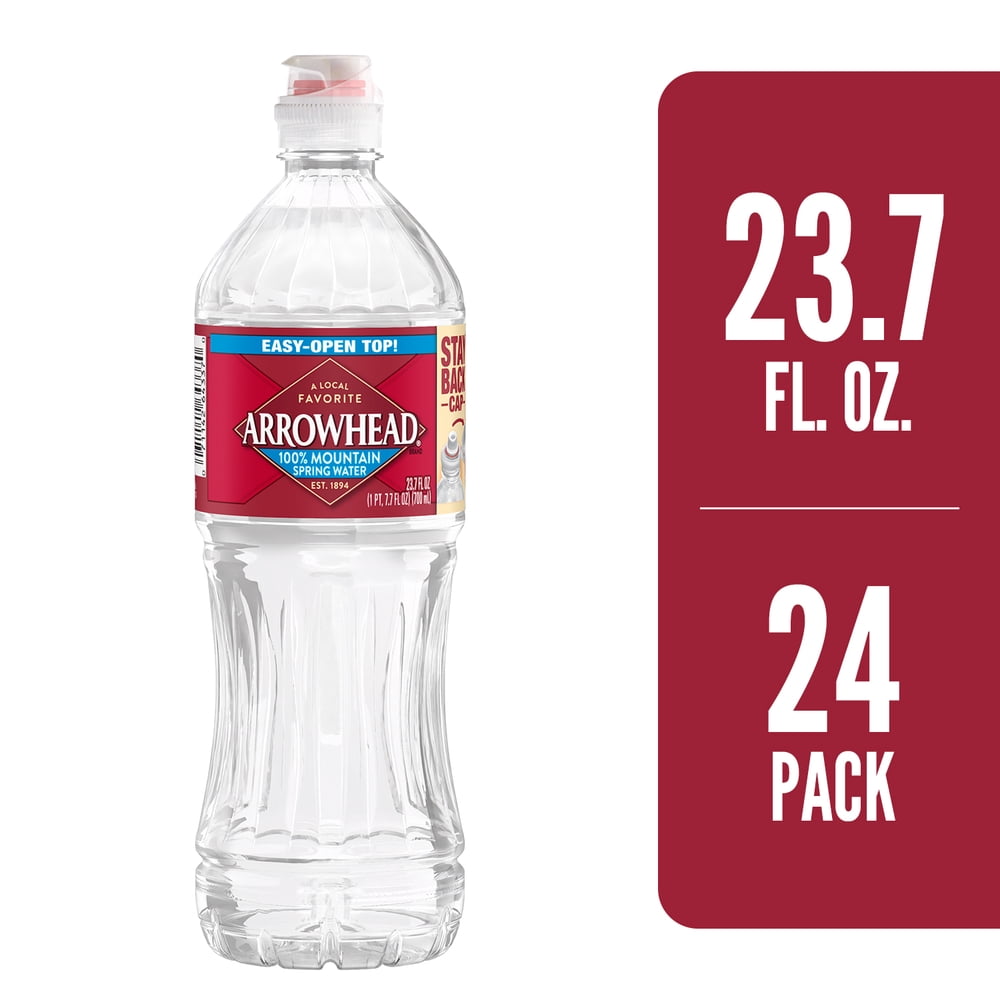 ARROWHEAD 100% Mountain Spring Water 24-23.7 fl. oz. Bottles - Walmart ...
