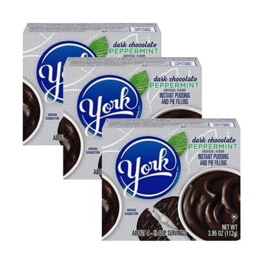 York Dark Chocolate Peppermint Instant Pudding & Pie Filling Mix, 3.95 ...