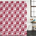 Cherry Plaid Shower Curtain Set - Standard 72" x 72" Washable Bathtub ...