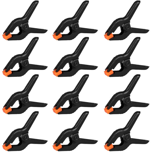 12 Pack Spring Clamps, 3.5inch Plastic Clips, Small Backdrop Clips ...