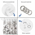 54x78 Inch Shower Curtain Decorative Tropical Plants Bathtub Bath ...