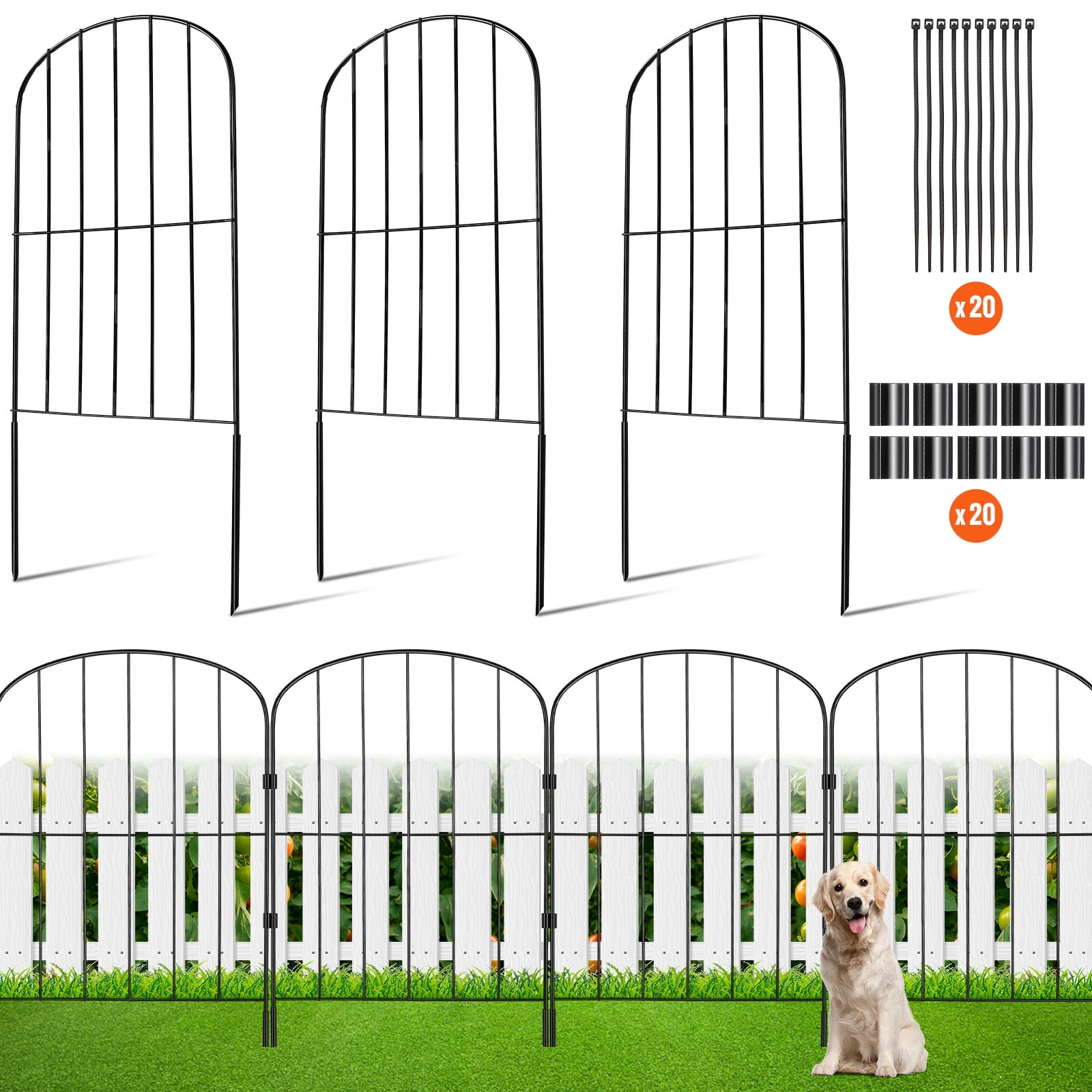 Click here for Vevor Metal Fence 24*13 Inch 10 Pieces Uncharged 2... prices
