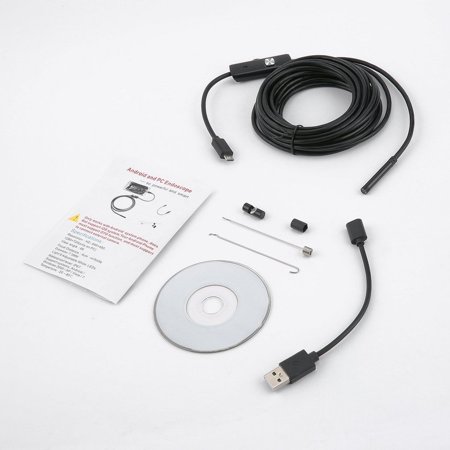 6 LED 5.5mm Lens Endoscope Waterproof Inspection Borescope for Android ...
