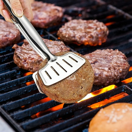 BBQ Thongs Stainless Steel Food Clip Steak Meat Barbecue Clamp Bread ...