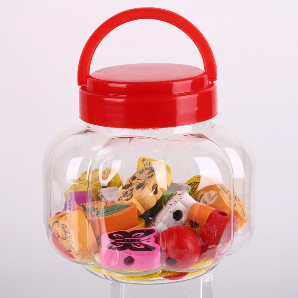 25pcs Block Stringing Beaded Toy Kids Wooden Toys Set Cartoon Fruit ...