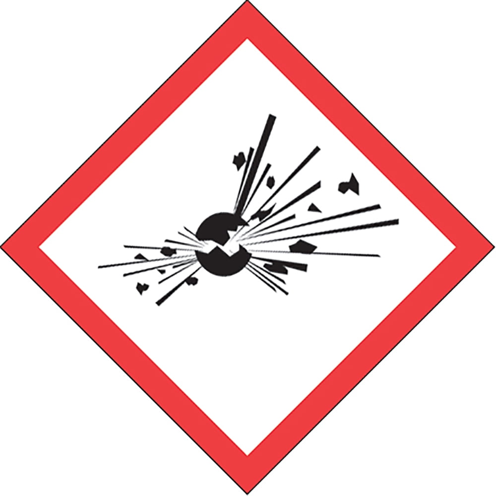 Tape Logic Pictogram Labels Exploding Bomb 1" x 1" Black/Red/White 500 ...