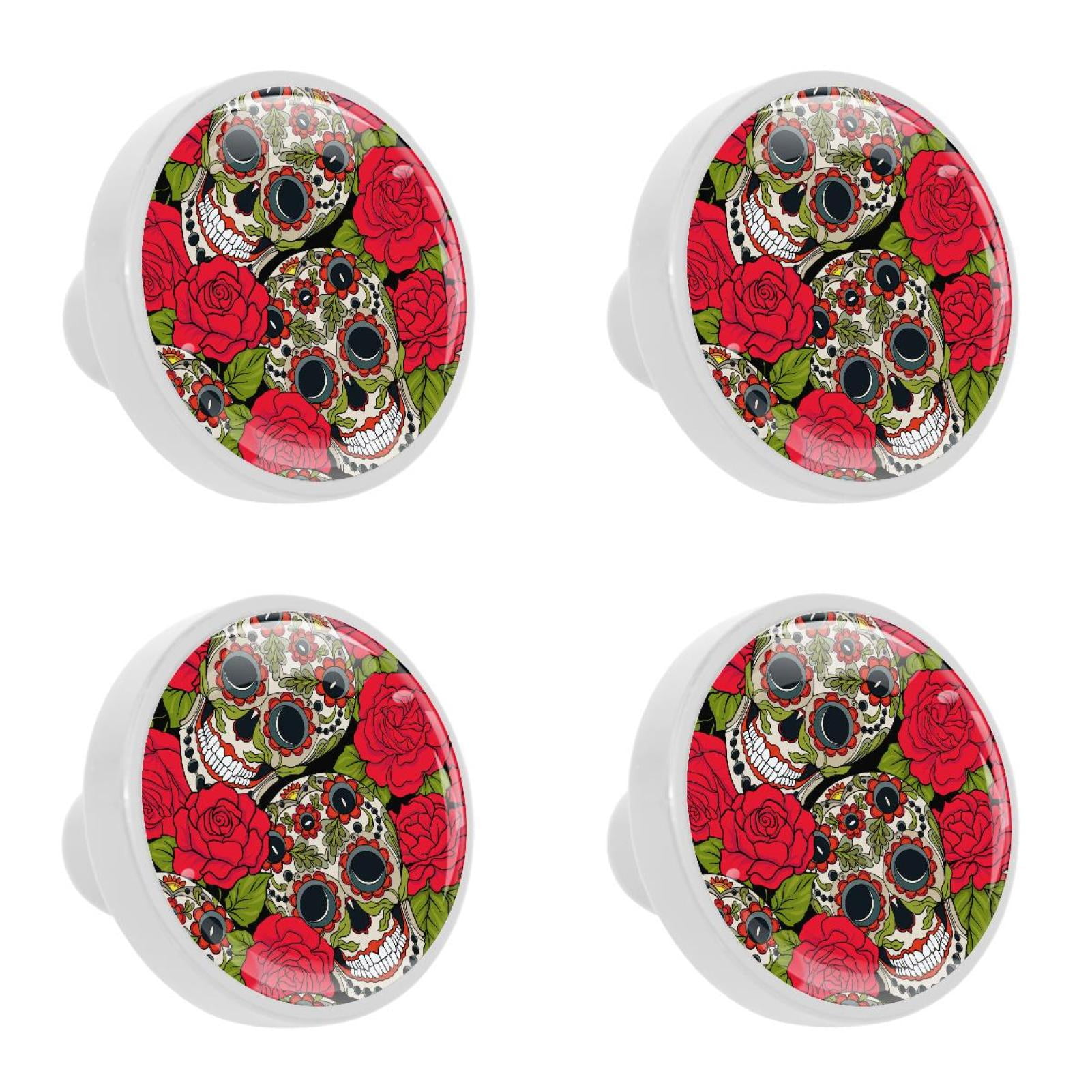 4 Pcs Skull Knobs for Kitchen Cabinet Cupboard Dresser Bookcase Drawer ...