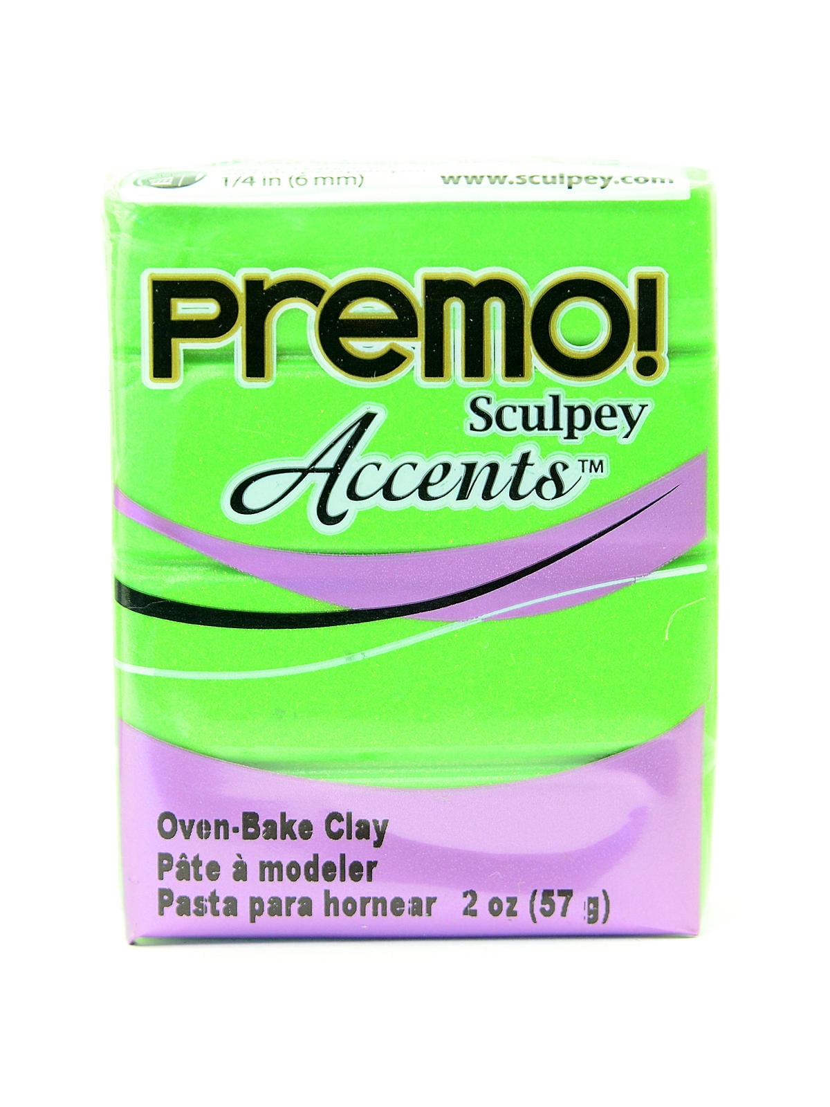 Premo Premium Polymer Clay bright green pearl, 2 oz. (pack of 5 ...