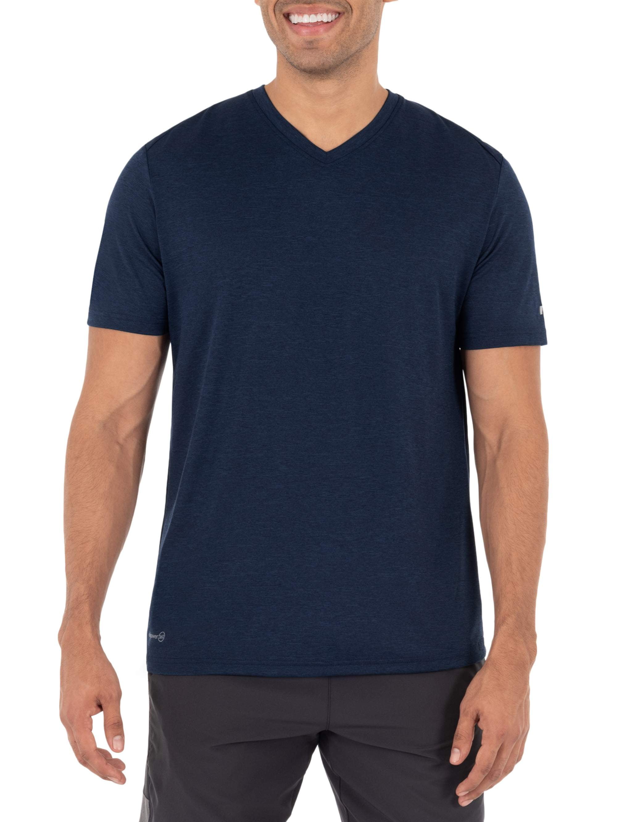 Russell Men's and Big Men's Active Fresh Force Recycled V-Neck T-Shirt ...