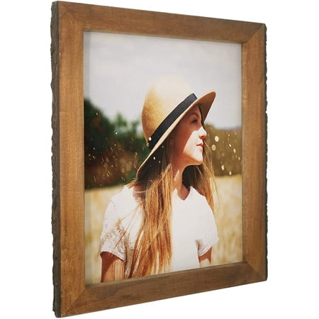 XICEN 11x17 Poster Picture Frames with Bark Edges, Rustic Wood Photo ...