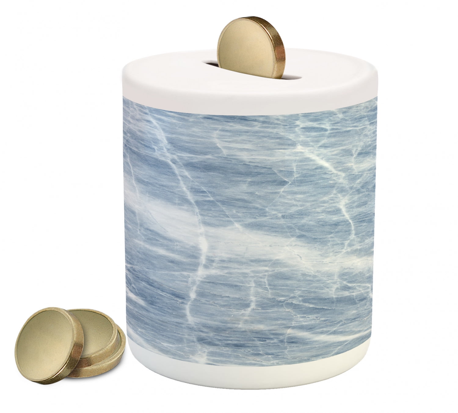 Marble Print Piggy Bank, Pale Shade Stone Pattern Cracks on Its Surface ...