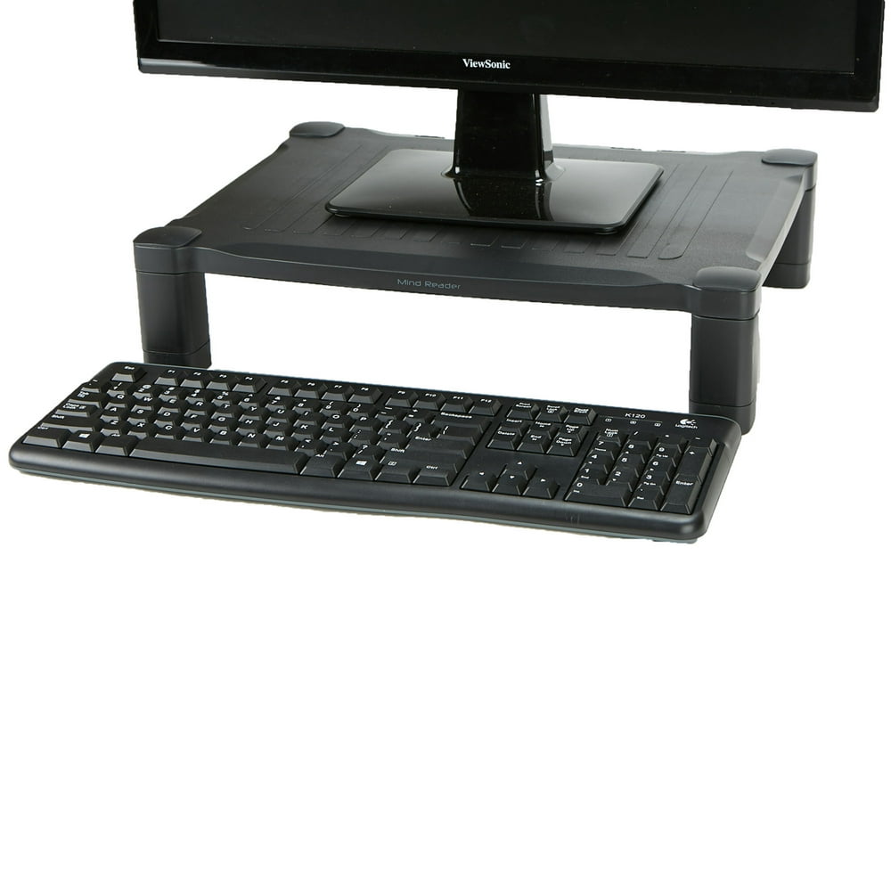 Mind Reader 'Guide' Adjustable Plastic Monitor/ Laptop Stand, Black ...