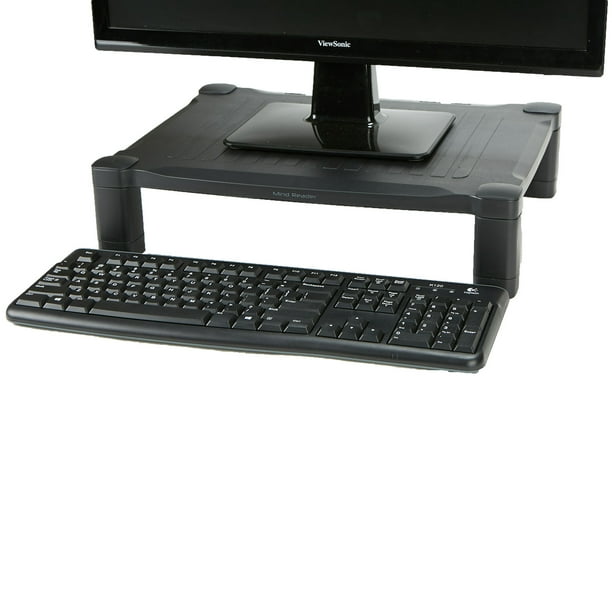 Mind Reader 'Guide' Adjustable Plastic Monitor/ Laptop Stand, Black ...
