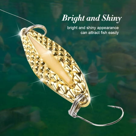 Sonew 10pcs Metal Shiny Spoon Bait Hard Lures with Hook Fishing Tackle ...