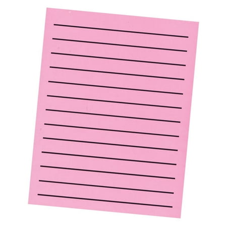 Bold Line Paper Pad in Neon Pink with Black Lines - 90 Sheets - Walmart.com