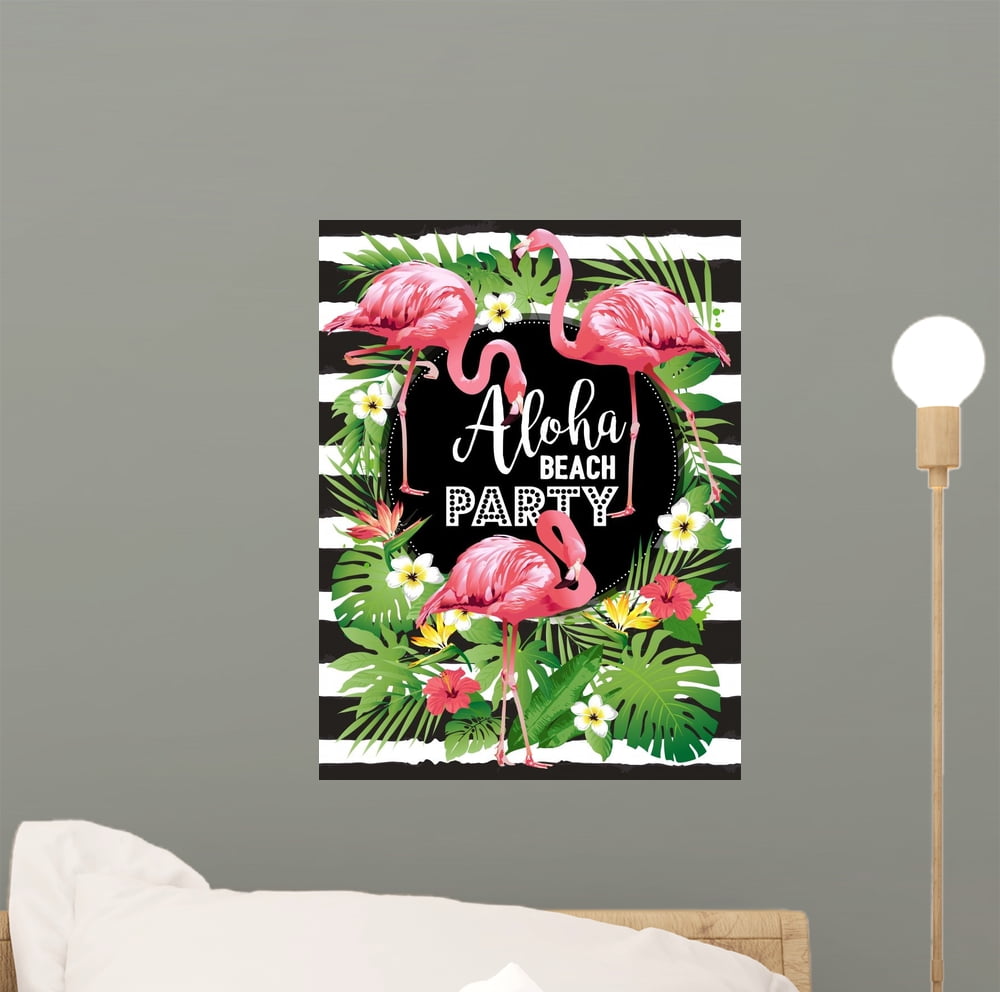 Aloha Hawaiian Beach Party Wall Mural Wallmonkeys Peel and Stick ...
