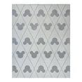 Disney Licensed Mickey Mouse Grey/ Cream Modern Argyle Flatweave Indoor ...