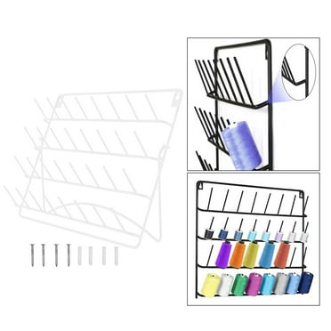 New brothread Rotating Wooden Thread Rack, 84 Spools Storage Stand for ...