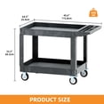 Uforic Large 2-Tier Multi-Function Tool Cart with 2 Locking Casters, 5 ...