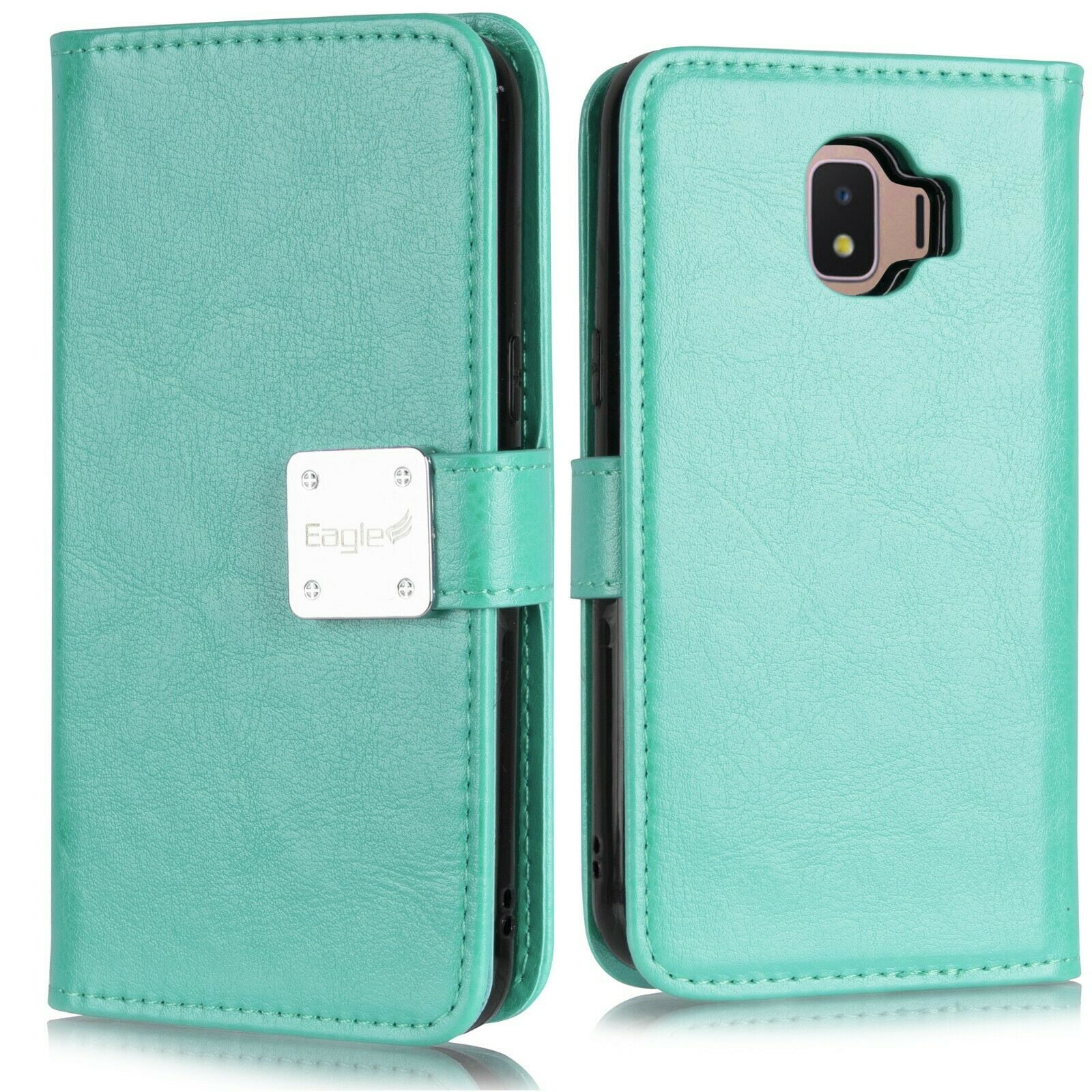 for 5" Samsung Galaxy J2 Core Magnetic Back Plate Deluxe PU Leather ...