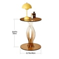 Acrylic Side Table with Round Clear Design, Modern End Table for Living ...