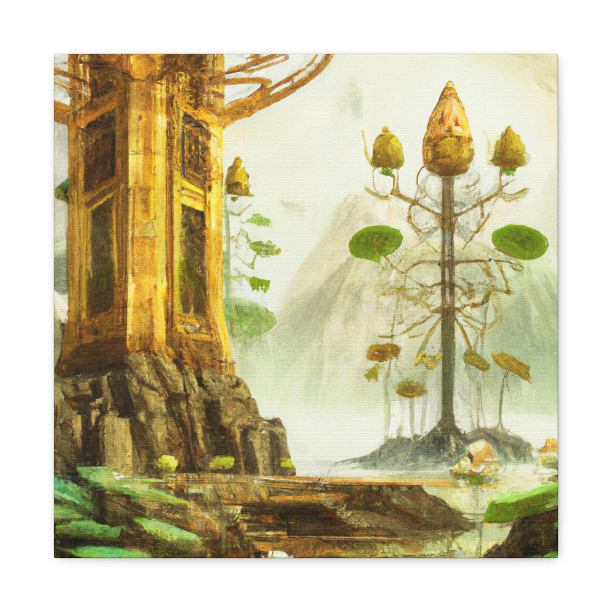 Lotus in Steampunk Form - Canvas - Walmart.com