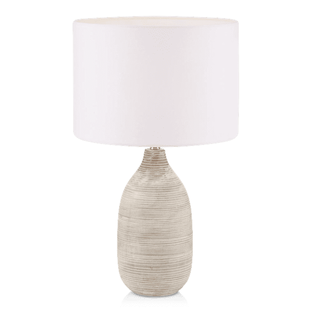 Bouclair White Striped Ceramic Table Lamp - Walmart.ca