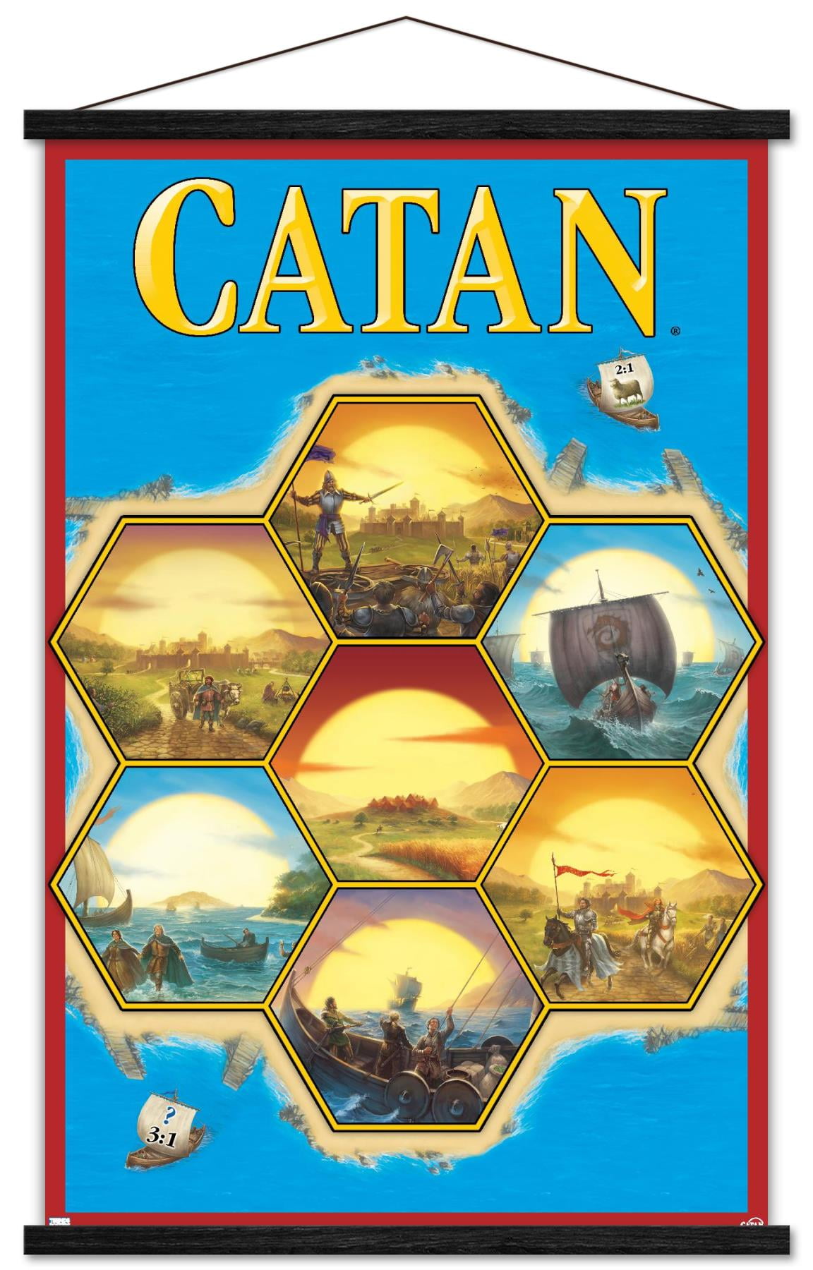 CATAN 24 in x 40 in Poster, by Trends International - Walmart.com
