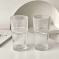 20oz Ribbed Glass Tumbler with Straw & Lid - 2 Iced Coffee Cups,Glass ...
