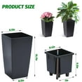 Geetinfly Tall Planter Set of 2,22Inch Indoor＆Outdoor Taper Planter ...