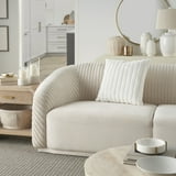 Waverly Indoor Plw Faux Rabbit Square White 18" x 18" Throw Pillow ...