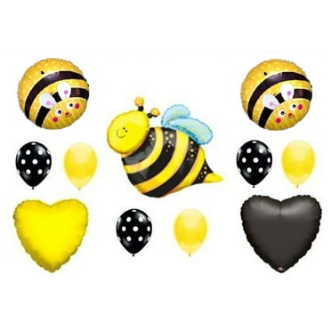 BUMBLEBEE Bumble Bee Polka Dots #1 1st Birthday PARTY 13 Mylar Latex ...