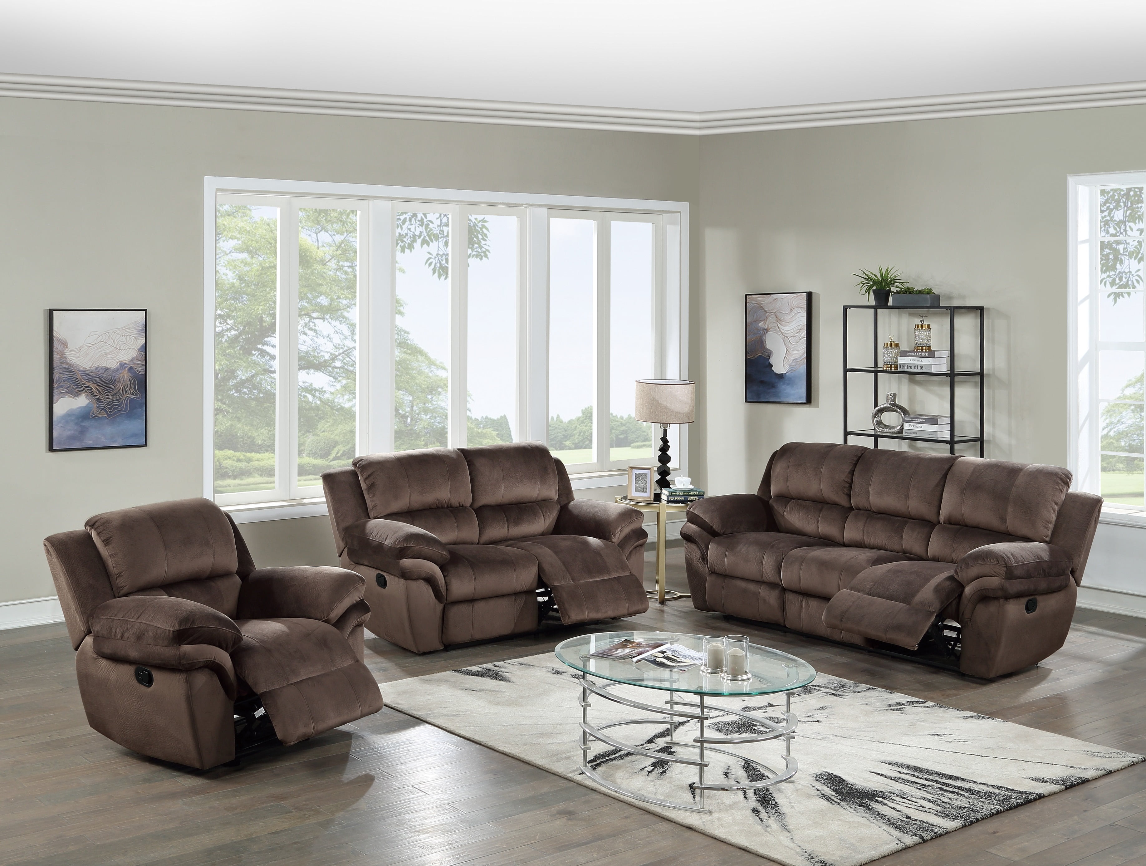 Chocolate Brown Sofa Set | Baci Living Room