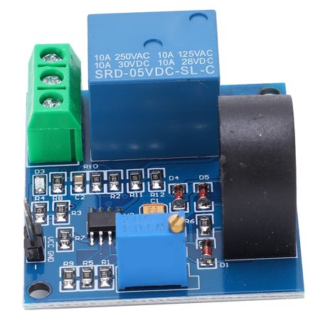 Eujgoov 5V AC Overcurrent Protection Relay Module, PCB Small Current ...