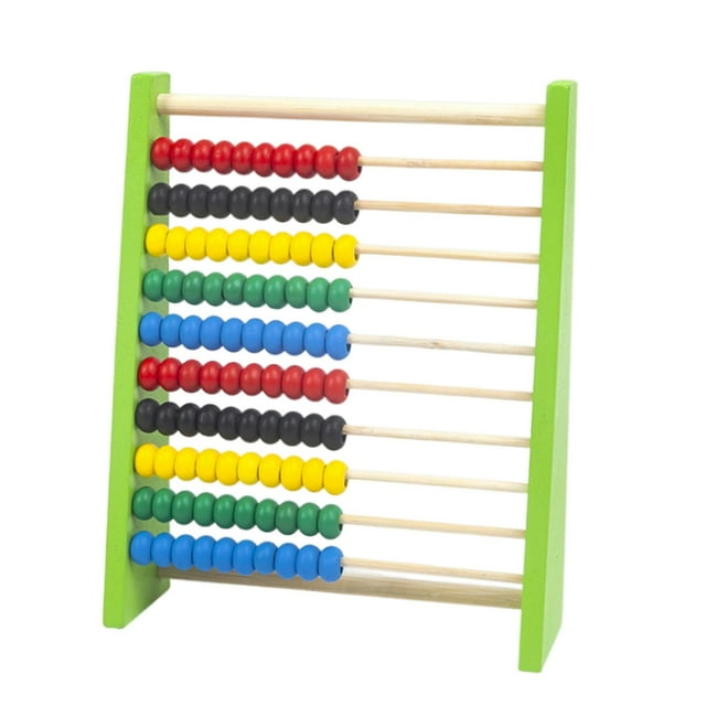 Colorful Abacus Beads Counting Toy 10 Rows Abacus Learn Math, with 100 ...
